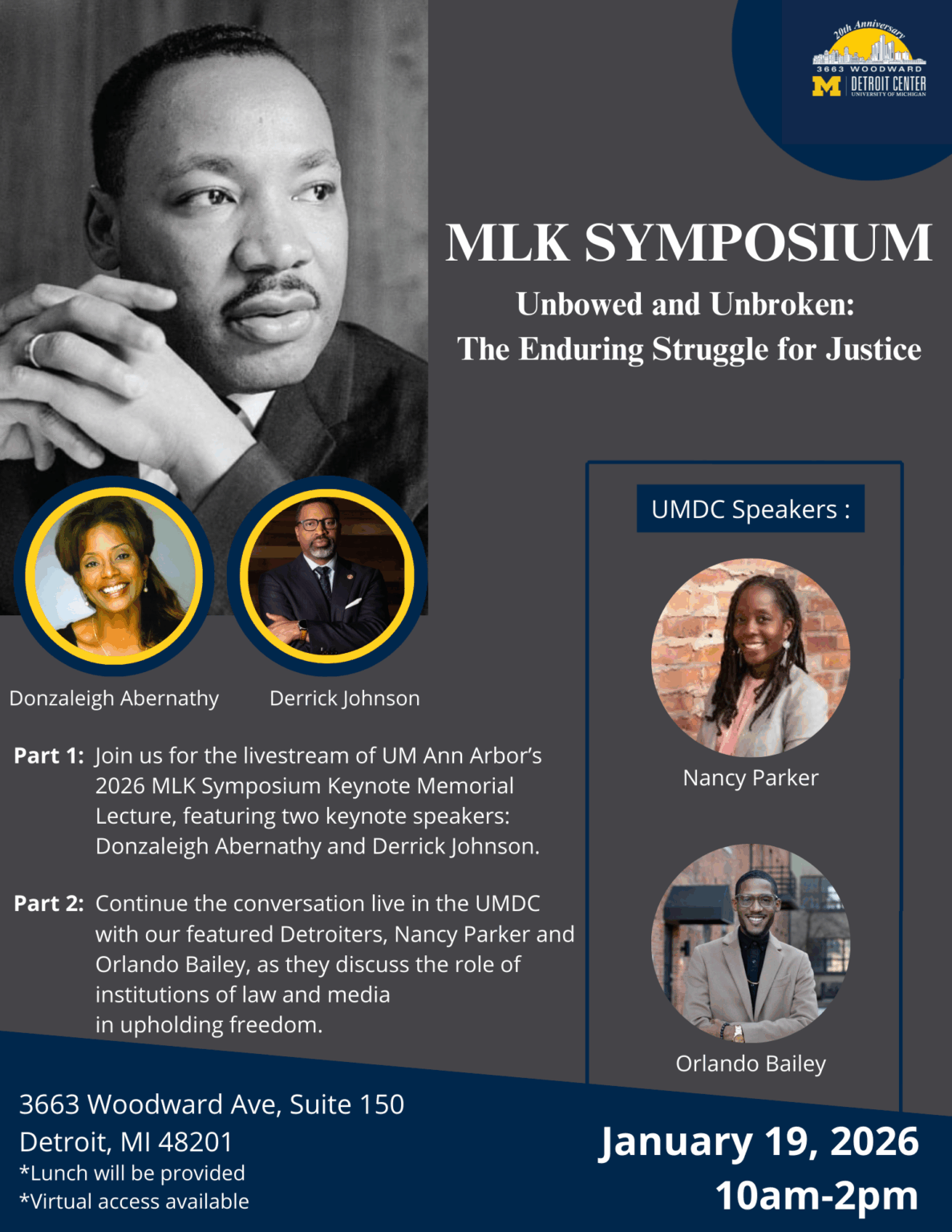 U-M Detroit Center - MLK Keynote Lecture Watch Party - OAMI
